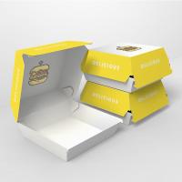China Custom Printed Fast Food Packaging Boxes Take Away Disposable Chicken Wing Fried Chicken French Fry Burger Chips Box for sale