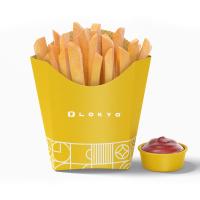 China Custom Printed Fast Food Packaging Boxes Take Away Disposable Chicken Wing Fried Chicken French Fry Burger Chips Box for sale
