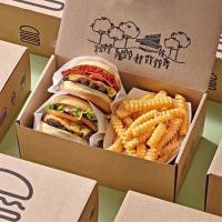 China Custom Printed Takeaway Fried Chicken Burger Paper Box Fish and Chips Potato Fries Street Snack Food Packaging Box for Fast Food for sale