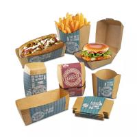 China New Style Custom Sized Burger Packing Box Food Grade Printed Corrugated Kraft Paperboard Matt Lamination for Hamburg Packaging for sale