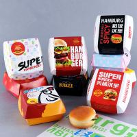 China New Style Custom Sized Burger Packing Box Food Grade Printed Corrugated Kraft Paperboard Matt Lamination for Hamburg Packaging for sale
