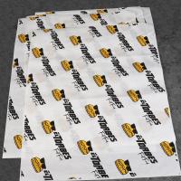 China Custom Printed Sandwich Burger Burrito Package Greaseproof Wrapping Paper Food Grade Bread Grease Proof Paper with logo for sale