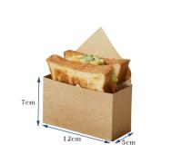 China Birch Croissant Bread Paper Tray Disposable Kraft Paper Packaging Box For Sushi Lunch French Fries Burger Sandwich Food Baking for sale