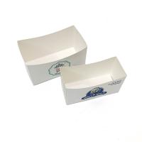 China Birch Croissant Bread Paper Tray Disposable Kraft Paper Packaging Box For Sushi Lunch French Fries Burger Sandwich Food Baking for sale