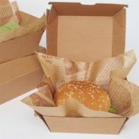 China Custom Disposable Cardboard Hamburger Takeaway Packaging Kraft Paper Clamshell Burger Box for sale