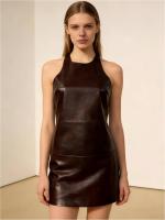China Ladies' PU Dress in Smooth Eco-friendly Material with High Durability for Casual and Formal Wear for sale