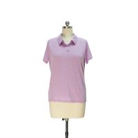 China Lavender Color Polo Shirt with Polo Collar and Slight Stretch for Comfortable Casual Wear for sale