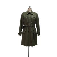 China Fake Suede Trench Jacket with Double-Breasted Design and Waist Belt for Elegant Outerwear for sale