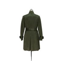 China Fake Suede Trench Jacket with Double-Breasted Design and Waist Belt for Elegant Outerwear for sale