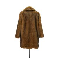 China Rich Gradient Brown Mid-Length Faux Fur Coat with Soft and Smooth Texture for Autumn/Winter for sale