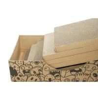 China 5pcs Cat Scratching Cardboard Convenient No Rinse Disposable Cat Litter Tray with Box for sale