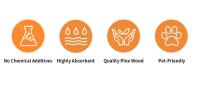 China 6mm*30mm Dust Free Biodegradable Pine Cat Litter for Small Pet Cats and Other Animals for sale