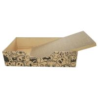 China Multi Cat Resting Box Convenient Disposable Cat Litter Tray with Scratching Cardboard for sale