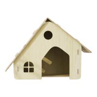 China Pet House Wooden Cat Dog House with Cushion in Pure Color Lovely Style by OEM for sale