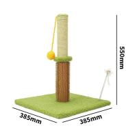 China Commercial Buyer's Favorite Modern Sisal Cat Scratching Post Pet Tower in Light Green for sale