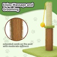China Commercial Buyer's Favorite Modern Sisal Cat Scratching Post Pet Tower in Light Green for sale