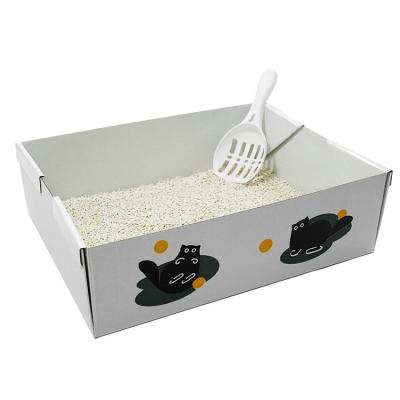 China Travel-Friendly Cat Litter Box with Foldable Design and Paper Material 400*300*120mm for sale
