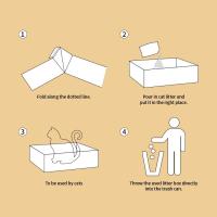 China Travel-Friendly Cat Litter Box with Foldable Design and Paper Material 400*300*120mm for sale