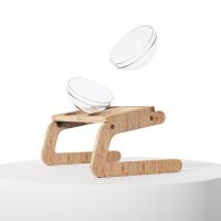 China Small Animals Elevated Pet Bowls with Stand and Naturl Bamboo Wood Slow Feeder Set for sale