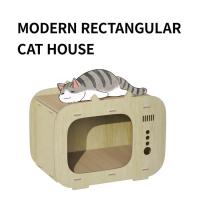 China Wooden Pet Furniture Assembled Indoor Removable Modern Luxury Dog Cat Houses Customization for sale