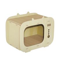 China Pet House for Cats and Small Dogs  TV Shape Modern Wooden Dog Furniture Luxury for sale