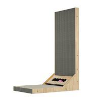China Wall Mounted L Shape Cat Scratching Board with Toys Ball 60.2*42*24.7cm Sustainable for sale