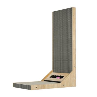 China Wall Mounted L Shape Cat Scratching Board with Toys Ball 60.2*42*24.7cm Sustainable for sale