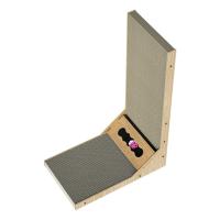 China Wall Mounted L Shape Cat Scratching Board with Toys Ball 60.2*42*24.7cm Sustainable for sale