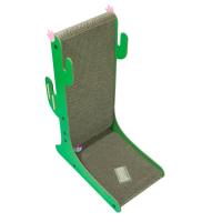 China Protect Your Furniture with Green L Shape Cat Scratcher Pad and Ball Toy 490g for sale