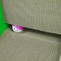 China Protect Your Furniture with Green L Shape Cat Scratcher Pad and Ball Toy 490g for sale