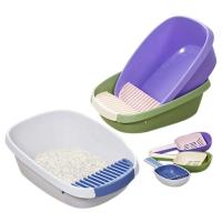 China High Sided Open Top Cat Toilet With Large Capacity And Cat Litter Scoop Spare Parts for sale