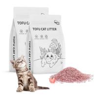 China Peach Scent Natural Plant Clumping Tofu Cat Litter 100% Natural Pet Cleaning Products for sale