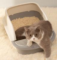 China Large Top Open Cat Litter Tray with Anti-Splash Design and Free Scoop Sustainable for sale