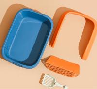 China Large Top Open Cat Litter Tray with Anti-Splash Design and Free Scoop Sustainable for sale