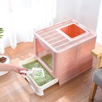 China Foldable Self Cleaning Cat Litter Box with Drawer and Free Scoop N.W. 2850g Sustainable for sale