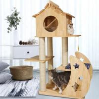China Transform Your Cattery with this Wood Cat Cradle Bed and Sisal Scratch Posts for sale