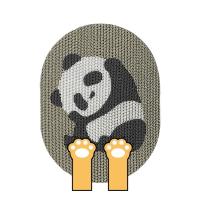 China Fashion Unique Design 320g Corrugated Paper Panda Theme Cat Lounge Cardboard Scratcher for sale