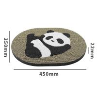 China Fashion Unique Design 320g Corrugated Paper Panda Theme Cat Lounge Cardboard Scratcher for sale