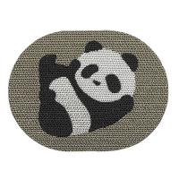 China Fashion Unique Design 320g Corrugated Paper Panda Theme Cat Lounge Cardboard Scratcher for sale