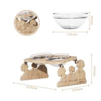 China All-Season Mushroom Double Bowl Pet Feeder Bowl Stand for Dogs and Cats Elevated Cat Bowl for sale