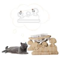 China All-Season Mushroom Double Bowl Pet Feeder Bowl Stand for Dogs and Cats Elevated Cat Bowl for sale