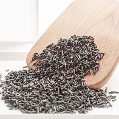 China Customized 1.5mm 2.5mm Activated Carbon Tofu Cat Litter OEM/ODM Clumping Clean Black for sale