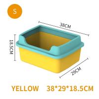 China Large Cat Litter Box with Removable Rims L 48cm*36cm*22.5cm 820g High Sides Anti Splash for sale