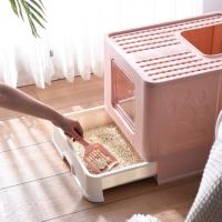 China Foldable Large Cat Toilet Litter Box with Drawer Sustainable and User-Friendly for sale