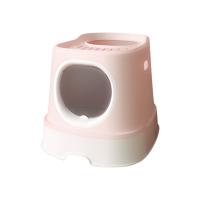 China Pet Cleaning and Training with Large Closed Cat Litter Box 52.0*42.0*39.5cm Dimension for sale