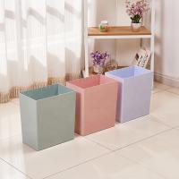 China Structure Open Top Household Kitchen Dry and Wet Classified Plastic Trash Can With Lid for sale