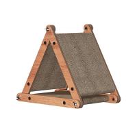 China 43*28*38cm Sustainable Multi Shape Cat Scratcher Cardboard Wooden Cat Scratching Board for sale