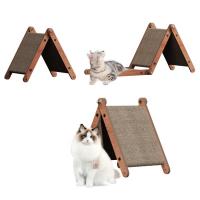 China 43*28*38cm Sustainable Multi Shape Cat Scratcher Cardboard Wooden Cat Scratching Board for sale