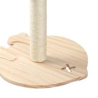China Wooden Star-Shaped Cat Scratching Post with Platform Top Sisal Rope and Hanging Ball for sale