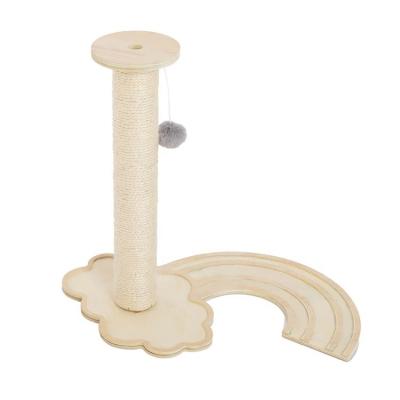 China Original Wood Color Cat Tree Scratching Post 900g Perfect for Indoor Cats and Kittens for sale